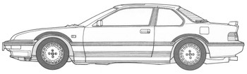 Haiso Car 1/24 Prelude 2.0Si Plastic Model