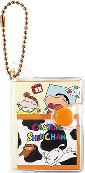 Shin-Chan Mini Notebook Keychain with Photo Window - Futon