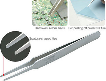 Hozan P-888 TWEEZERS Tip size 2 mm (R-finishing) - Plaza Japan