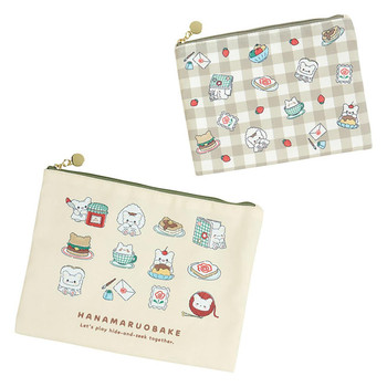Sanrio Hanamaru Obake Flat Pouch Set (Always Together!)