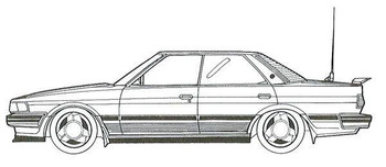 1/24 Haiso Car Series No.12 Chaser GX71 Plastic Model