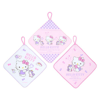 Sanrio Hello Kitty Loop-Equipped Towel 3-Piece Set