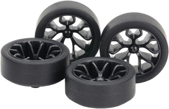 Mini 4WD Super Hard Small Diameter Low Height Tires (26mm) & Carbon ...
