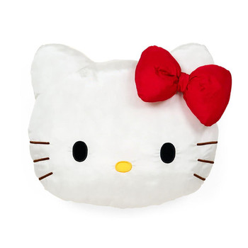 Sanrio Hello Kitty Face-Shaped Cushion (Fuwa Shaka Kids) Polyester Nylon