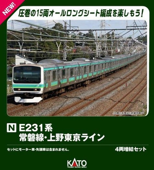 10-2029 Series E231 Joban Line/Ueno Tokyo Line 4 Cars Add-on Set (N scale)