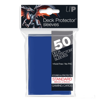 Ultra Pro Blue Standard Size Solid Deck Protector Hard Sleeves Pack of ...