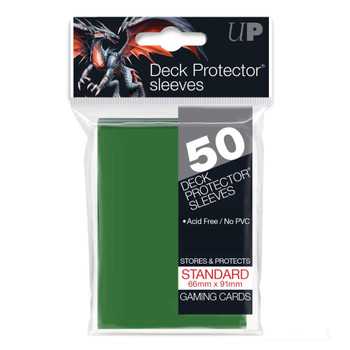 Ultra Pro Green Standard Size Solid Deck Protector Hard Sleeves Pack of ...