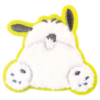 T's Factory Sanrio Pochacco Back-view Fluffy Embroidery Sticker
