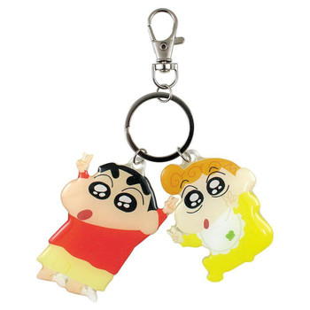 T's Factory Shinchan Die-Cut Twin Keychain Shinchan And Himawari