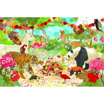 Jigsaw Puzzle Japanese Art Animals (1000 Pieces)