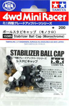 Tamiya 15385 Mini 4WD Stabilizer Ball Cap (Monochrome) - Plaza Japan