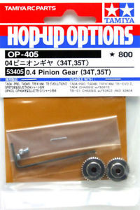 Tamiya 53405 (OP405) 0.4 Pinion Gear (34T,35T)