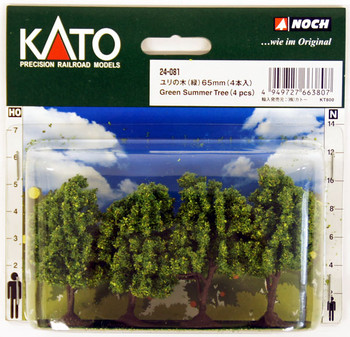 Kato 24-081 Green Summer Trees 4pcs (N scale Scenery Trees) (N scale)
