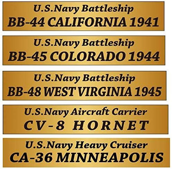 1/700 US Navy Ship Name Plate Set 1 for Plastic Model