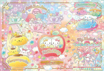 Jigsaw Puzzle Sanrio Characters at the Amusement Park (150 L-Pieces)
