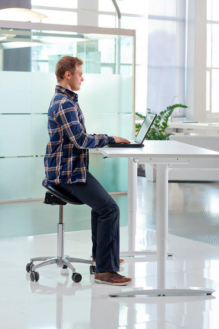 2xhome - Adjustable Backless Rolling Saddle Stool Chair with Wheels ...