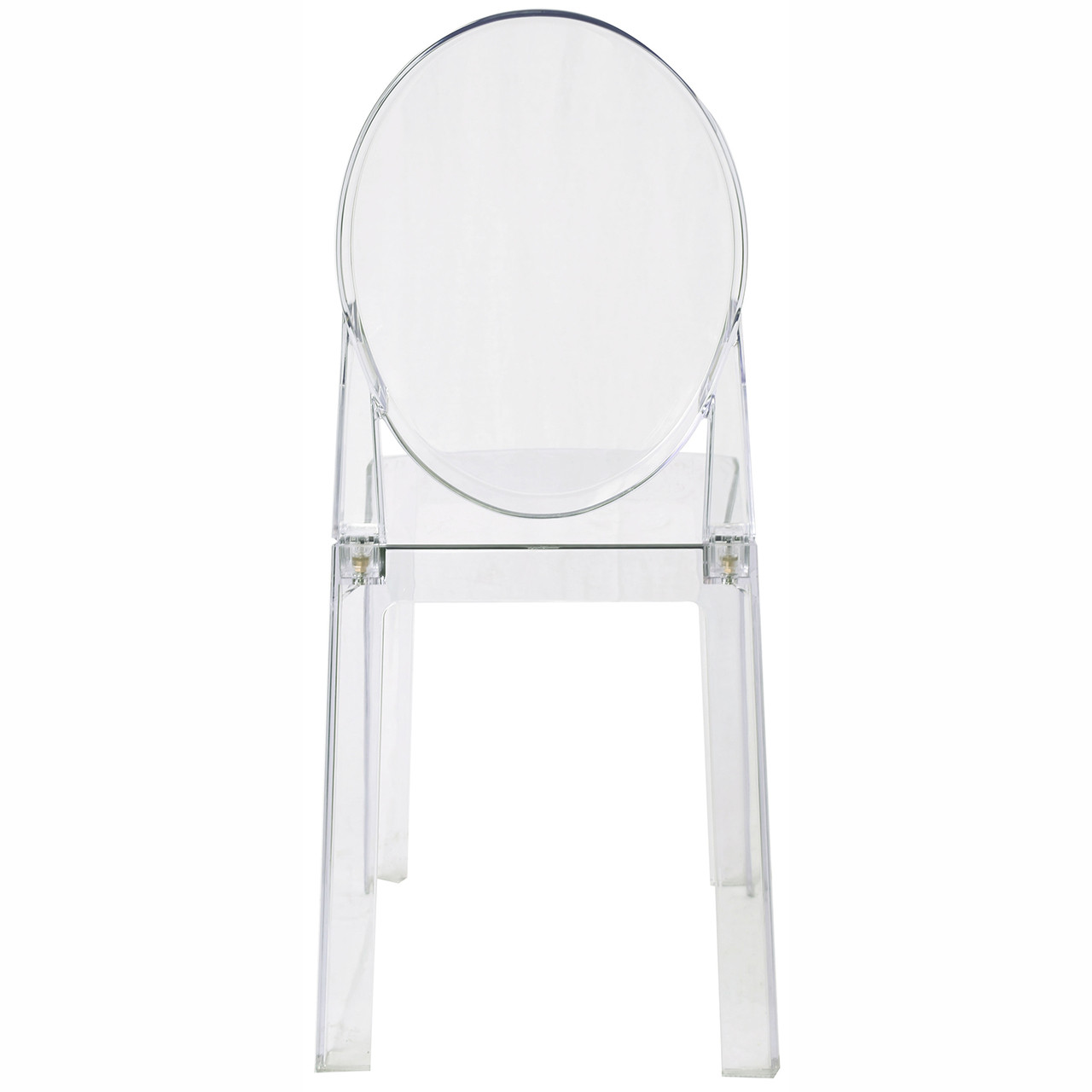 Modern Plastic Transparent Victorian Style Side Armless Chair - 2xhome ...