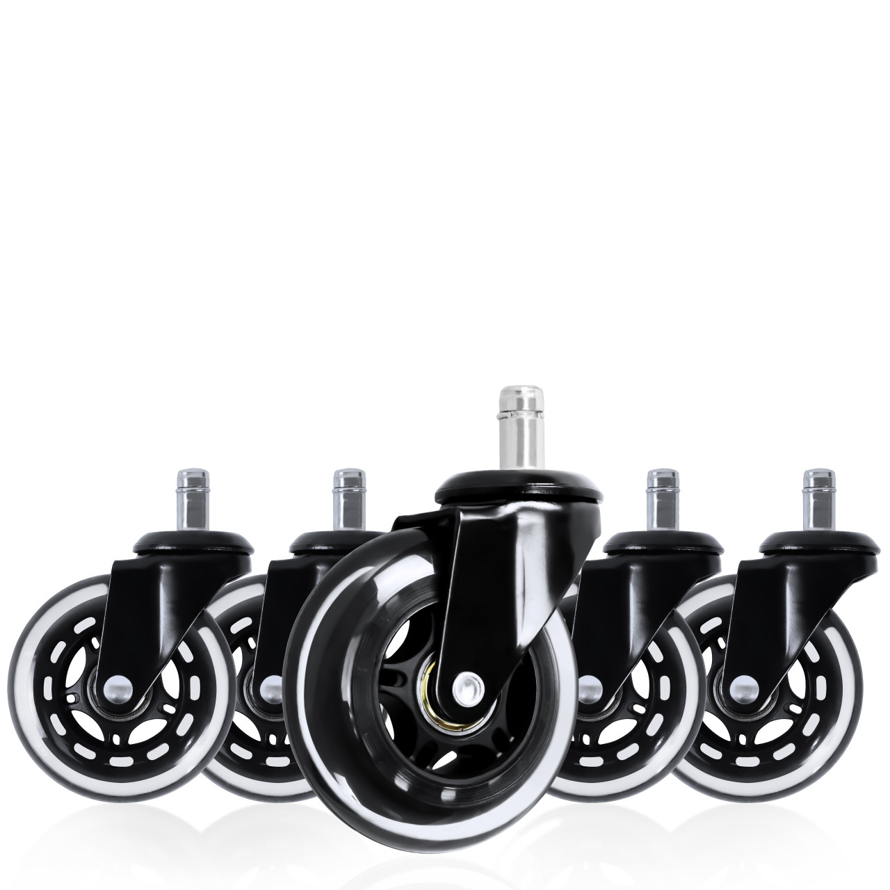 Set of 5 Rubber Wheels for Office Task Chairs - 2xhome - Modern and ...