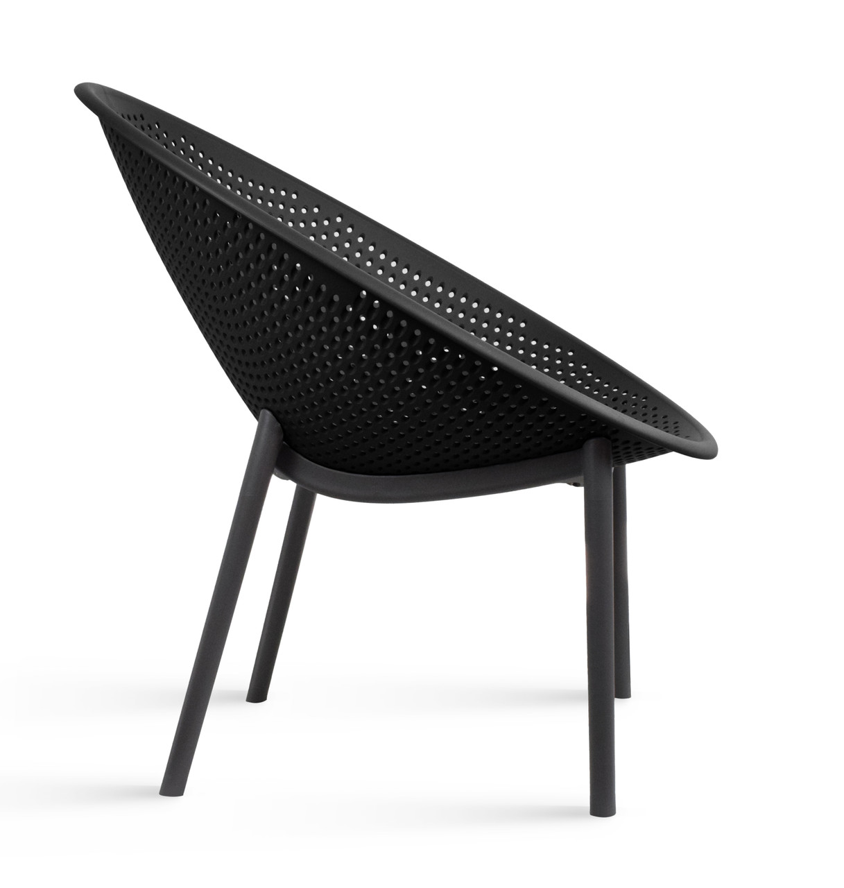 Mid-Century Modern Plastic Lounge Chair Plastic Legs with Breathable ...