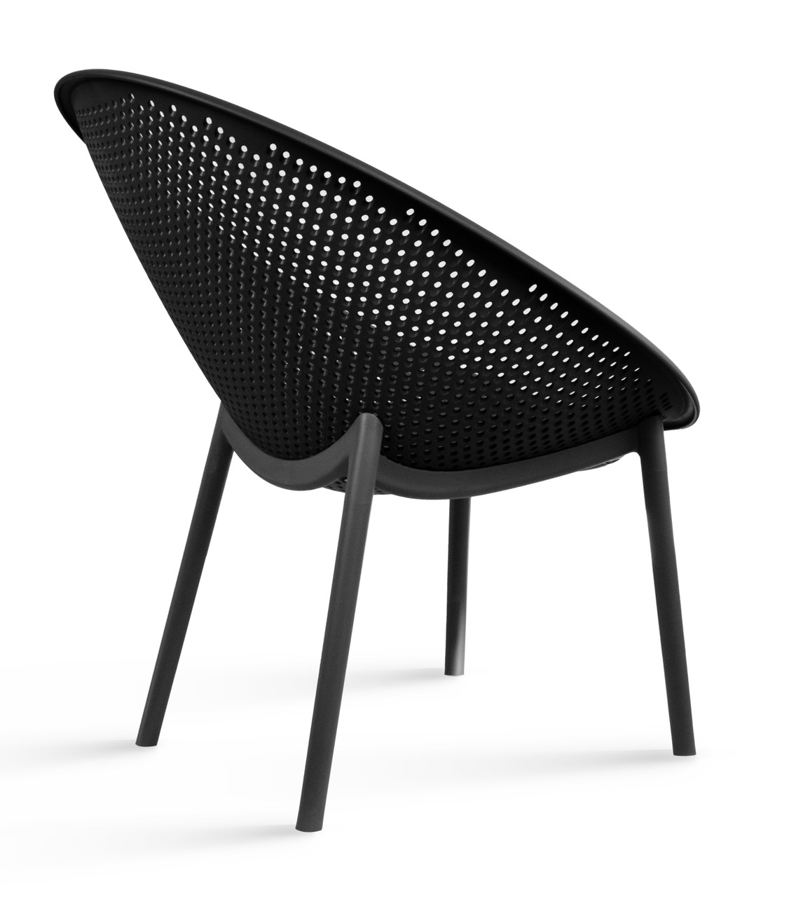 Mid-Century Modern Plastic Lounge Chair Plastic Legs with Breathable ...