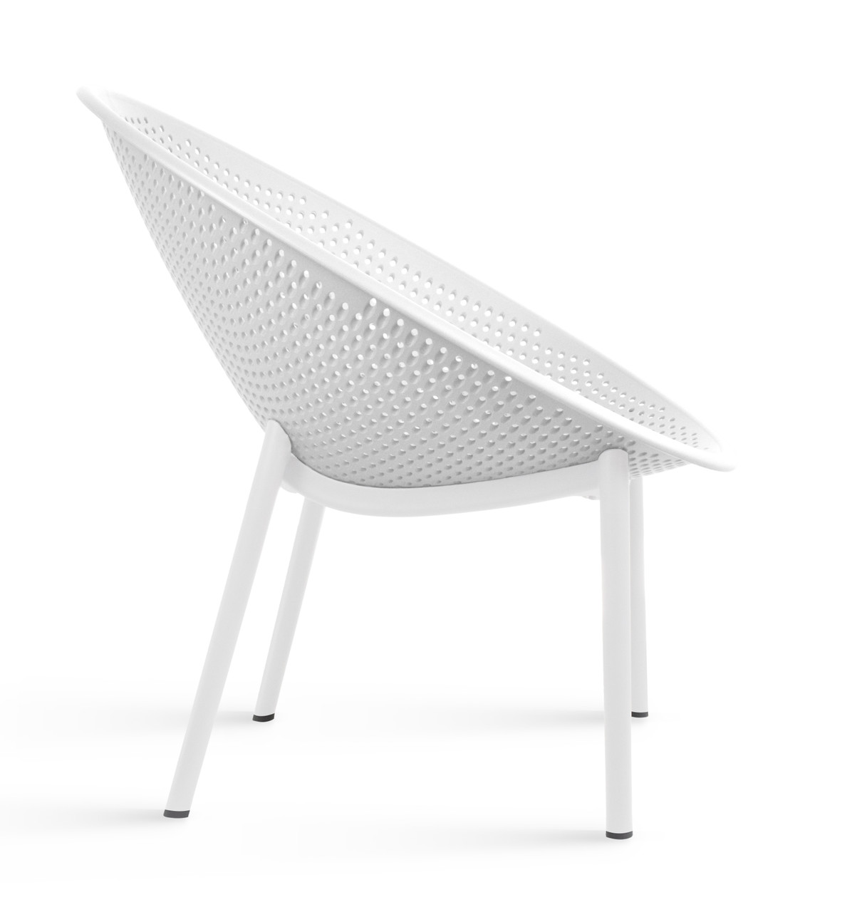 Mid-Century Modern Plastic Lounge Chair Plastic Legs with Breathable ...