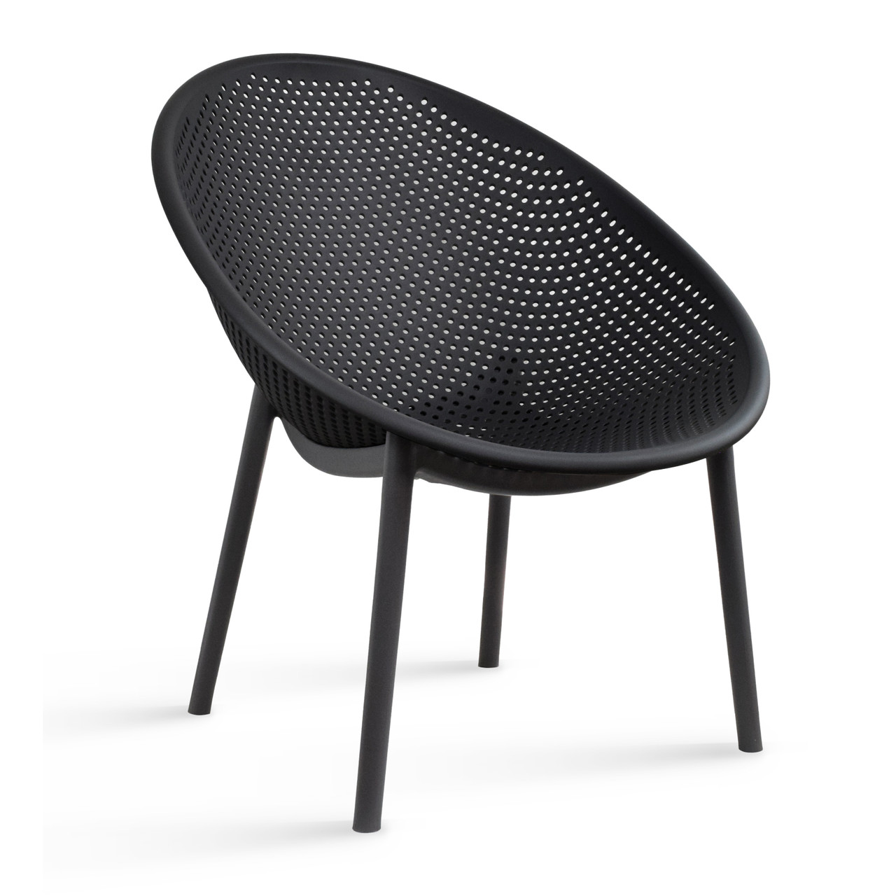 Mid-Century Modern Plastic Lounge Chair Plastic Legs with Breathable ...