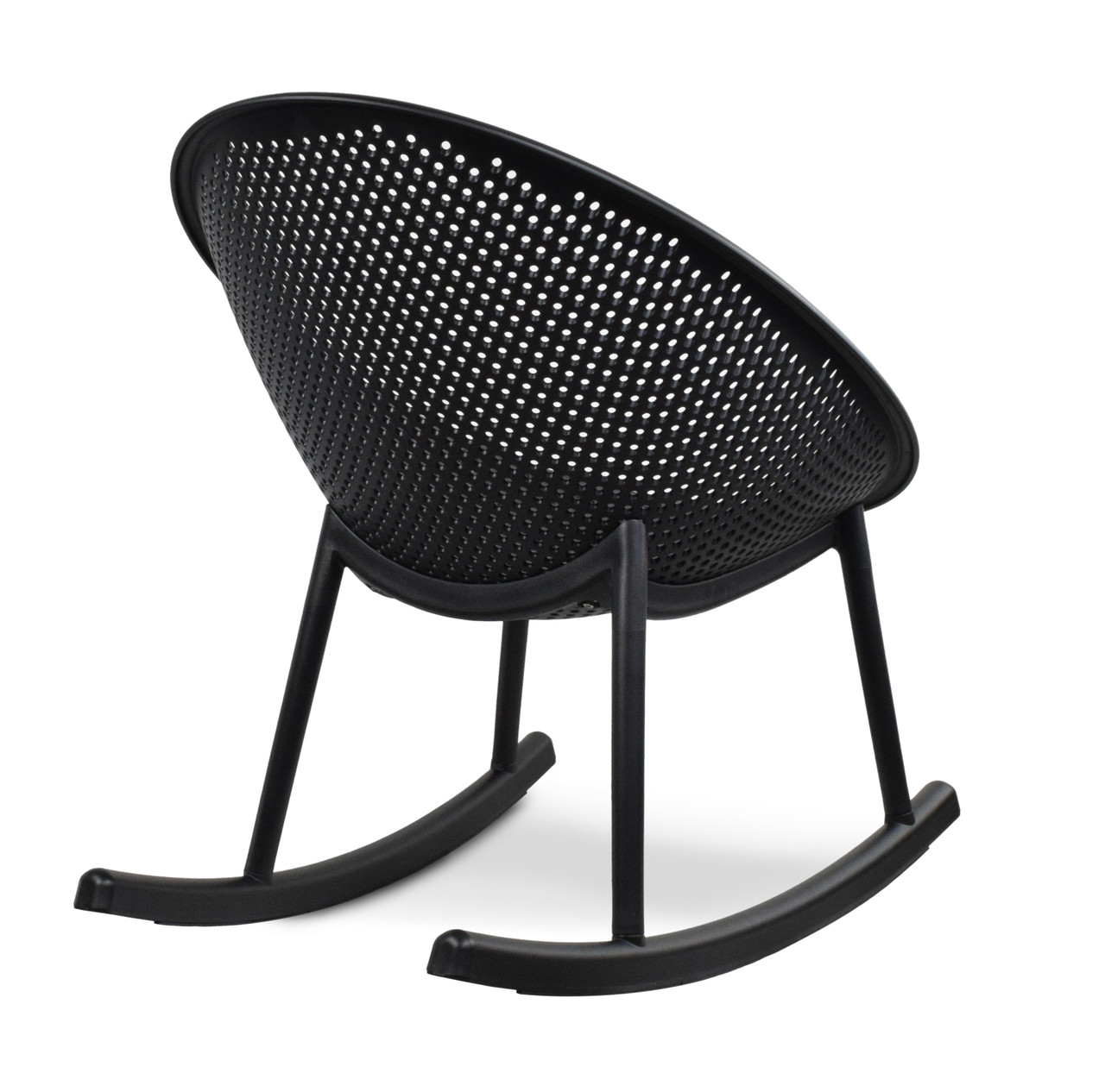 Mid-Century Modern Plastic Rocking Lounge Chair Plastic Legs with ...