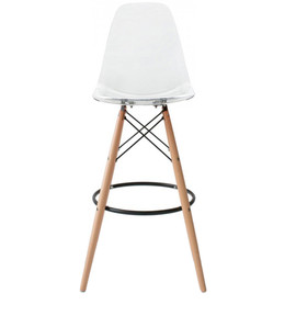EIFFEL Natural Wood Bar Stool - 28" Seat Height - 2xhome - Modern and ...