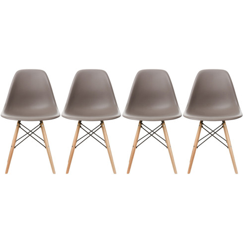Set of 4, Eiffel Side Chairs - 2xhome - Modern and Contemporary Furniture