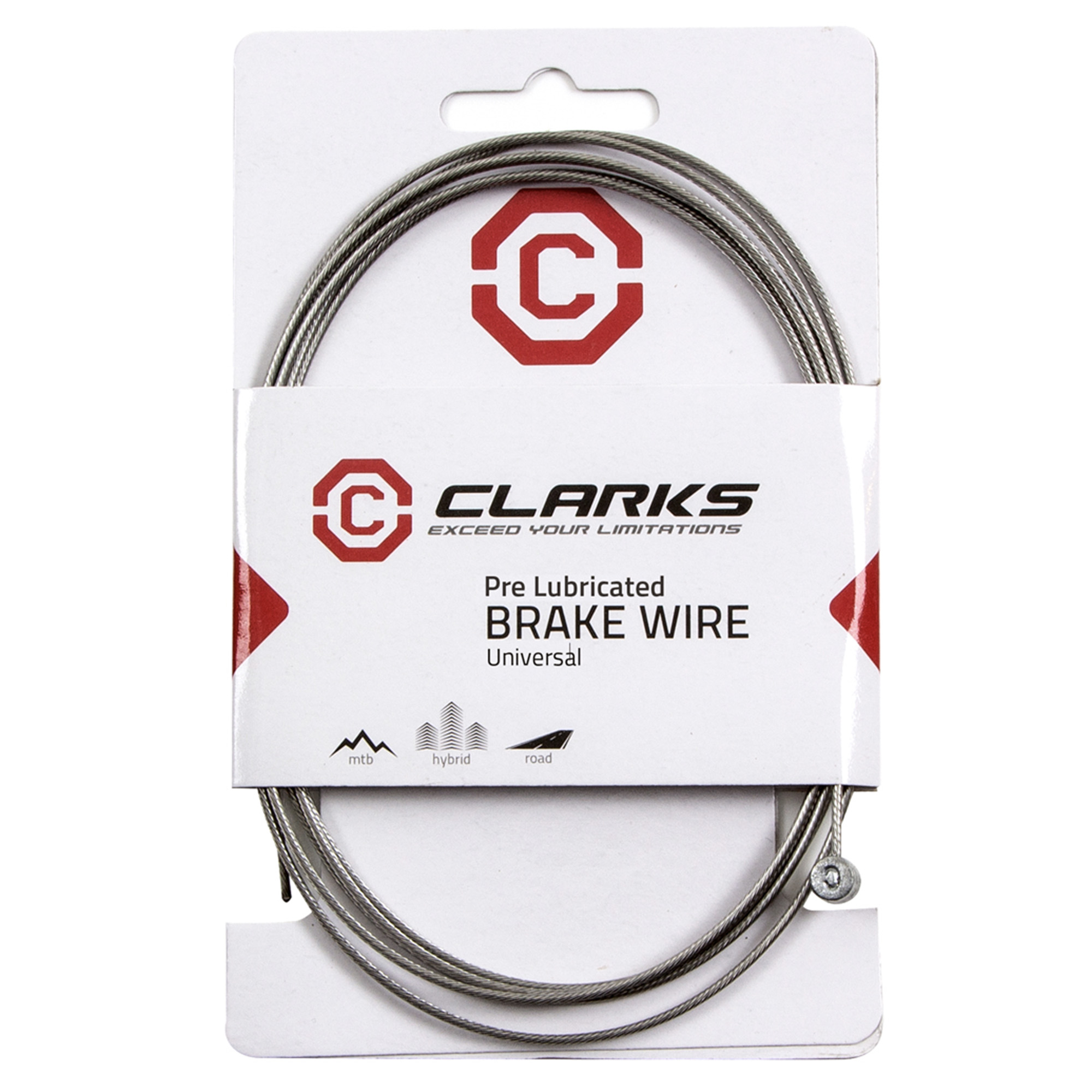 Clarks MTB Pre-Lube Inner Brake Wire Pear Nipple L2100mm Fits All Major ...