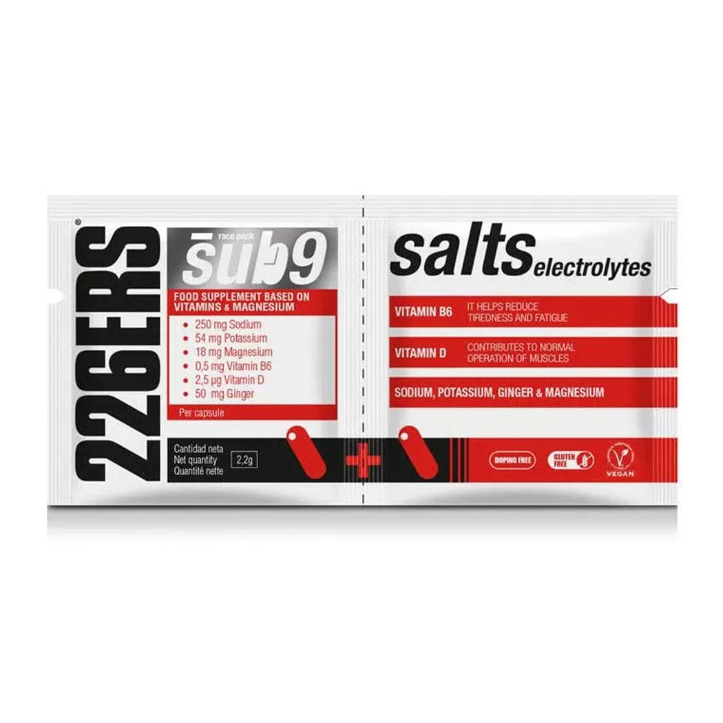 226ers SUB-9 Salts Electrolytes - Box of 40 Packets - Electrolyte Caps ...