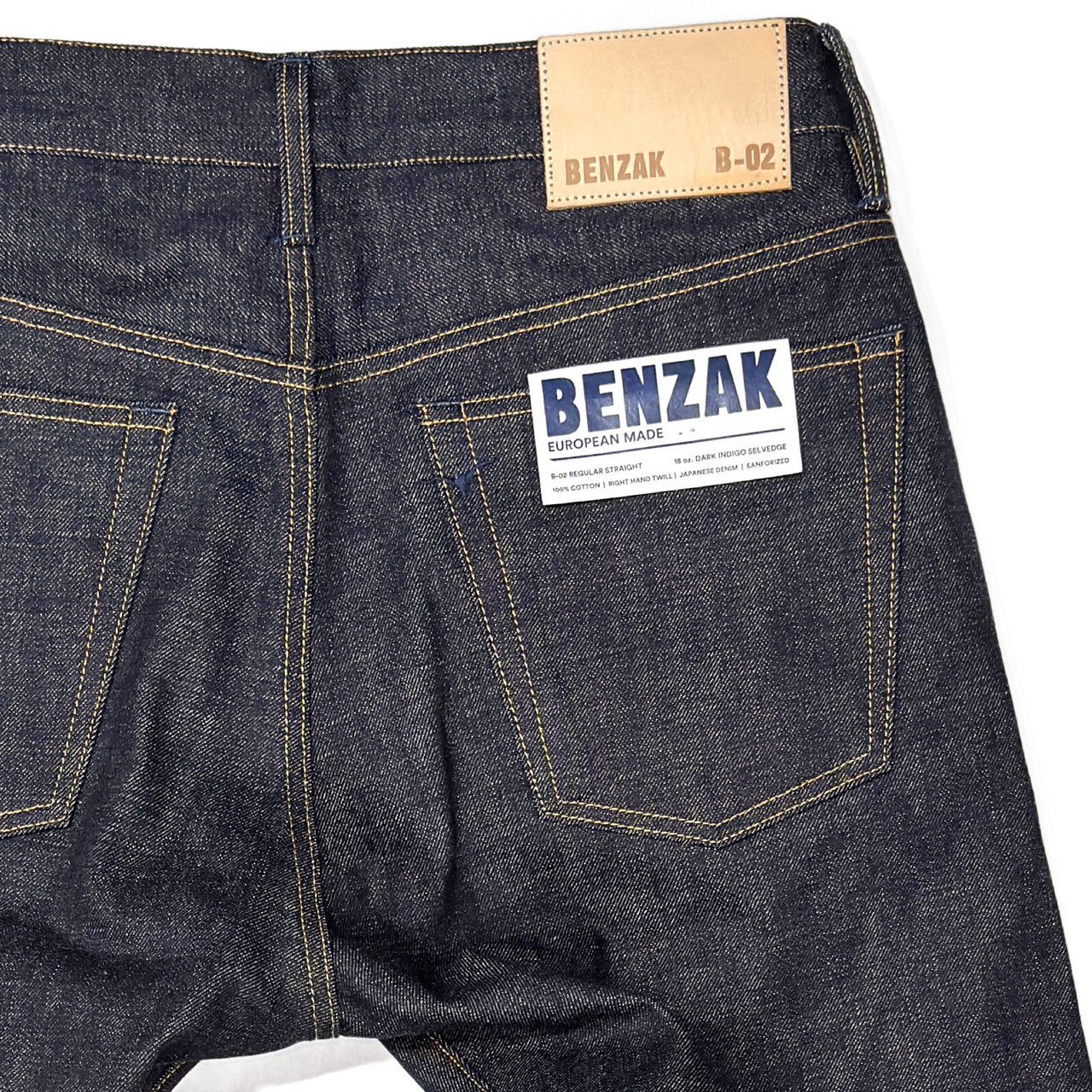 Benzak Denim B-02 Regular Straight Jeans in 18-oz. Selvedge