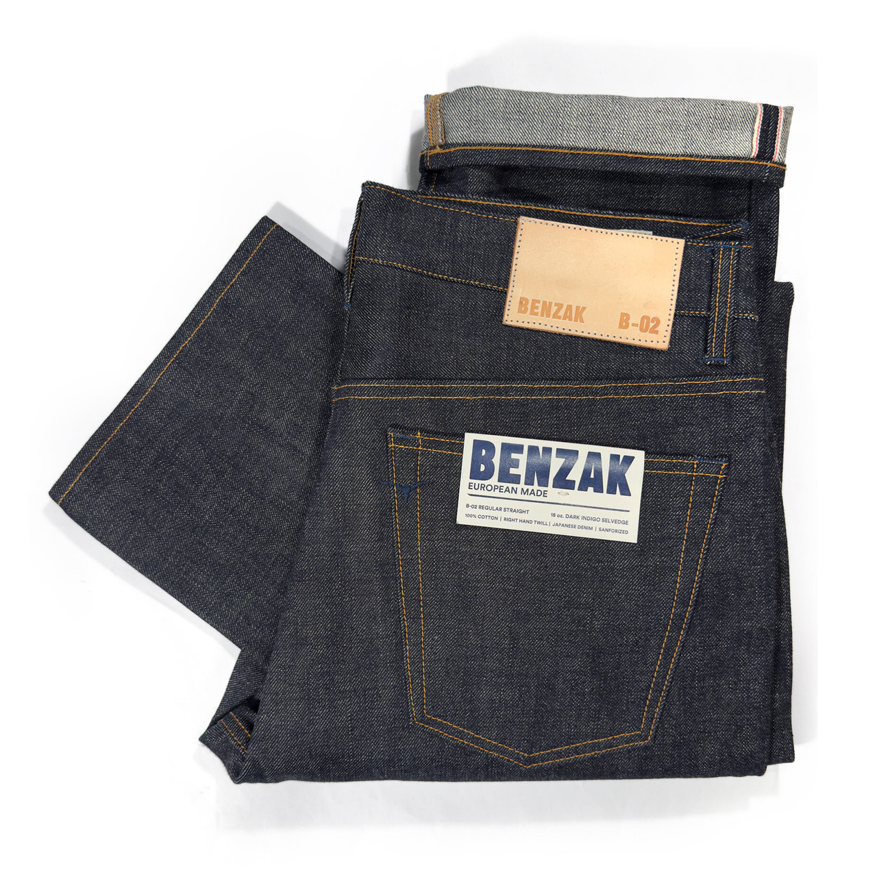 Benzak Denim B-02 Regular Straight Jeans in 18-oz. Selvedge