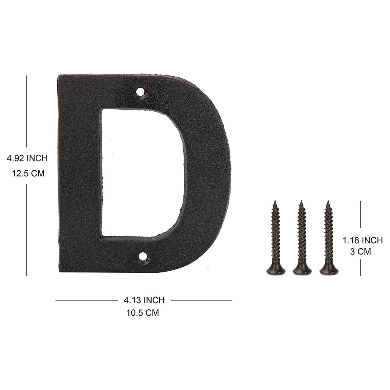 Door Letters and Wall Letters - Letter D - Pristine.co.uk