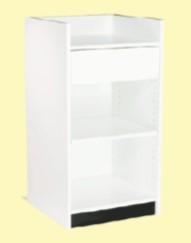 Register Stand with Well Top and Drawer