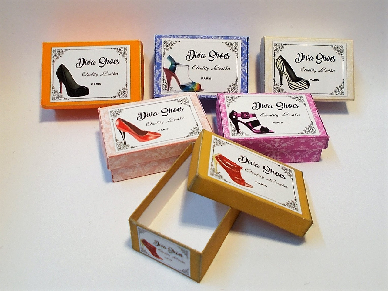 Kit - Diva Shoe Boxes - ZENA'S MINIATURES