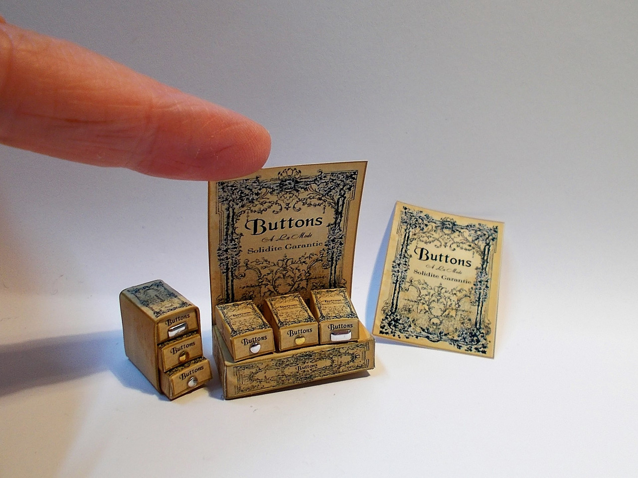 Kit - Vintage Button Box Display - ZENA'S MINIATURES