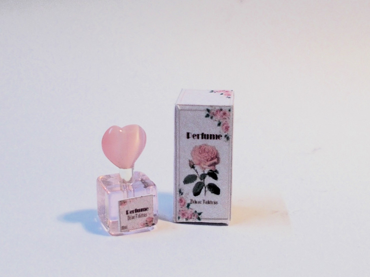 Rose Perfume Bottle & Box - ZENA'S MINIATURES