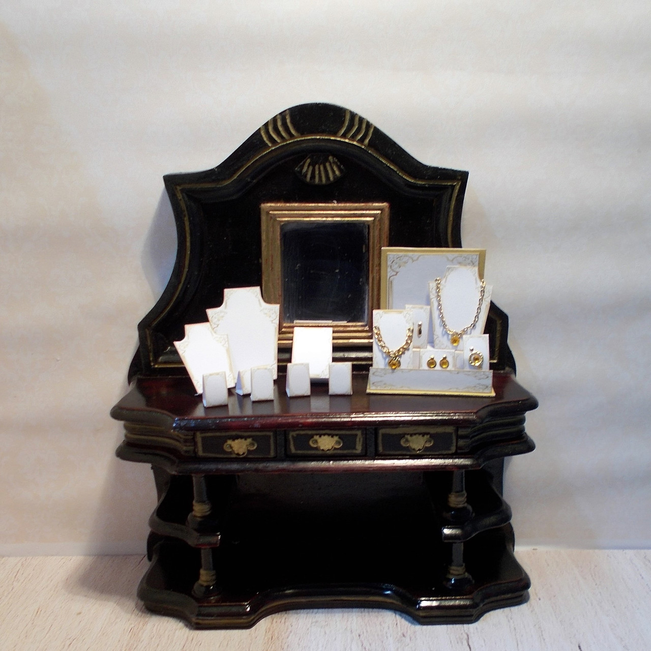 Download - Jewellery Display Stand - Gold Frame - ZENA'S MINIATURES