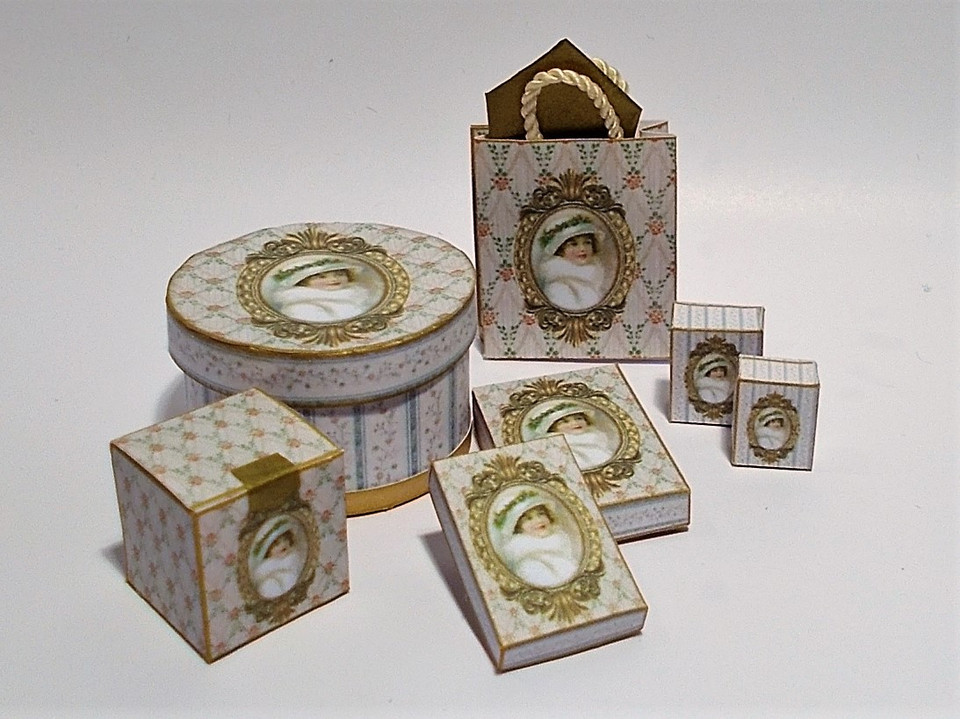 Download - Lady Diane Presentation Box & Bag Kit - ZENA'S MINIATURES
