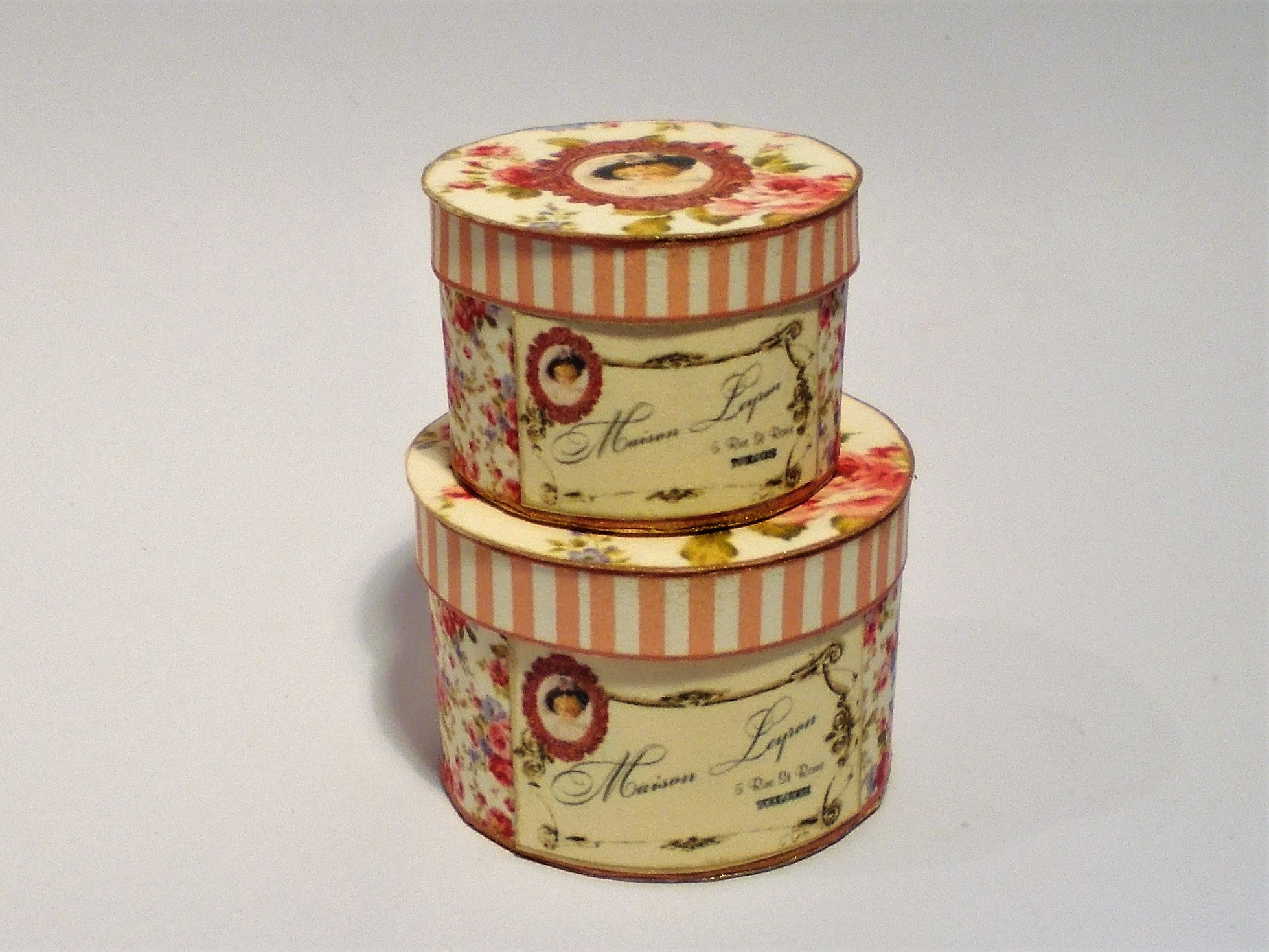 dollhouse miniature 1/12th scale vintage lady pink hat box kit