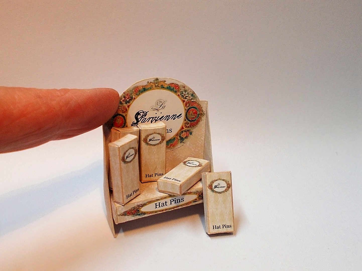 dollhouse miniature 1/12th scale hat pin box