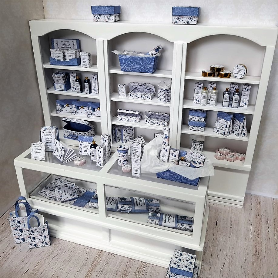 Spa Boutique-Floral Hand Lotion Display box - ZENA'S MINIATURES