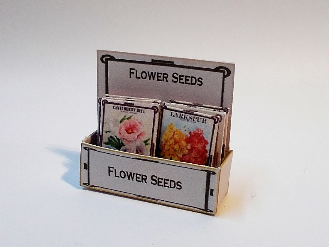 Kit - Seed Display Box & 8 seed packs No2 - ZENA'S MINIATURES