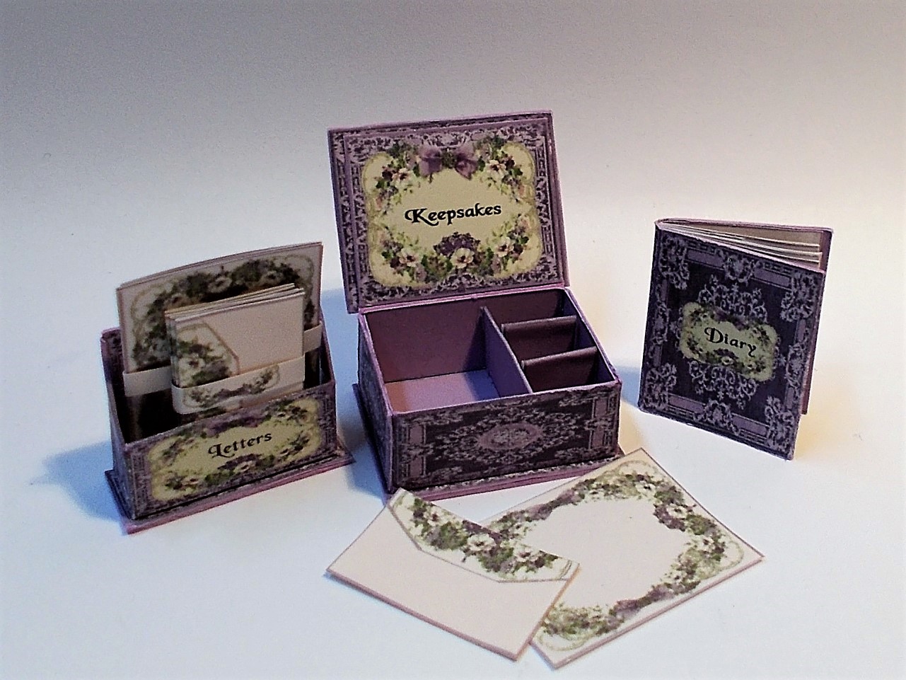 Kit - Dressing Table Set -Violet- keepsake box,diary,stationery - ZENA ...