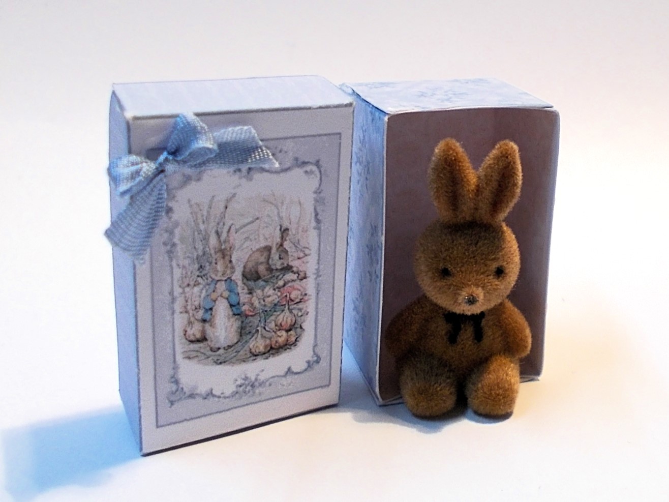 Bunny in a box - blue - ZENA'S MINIATURES