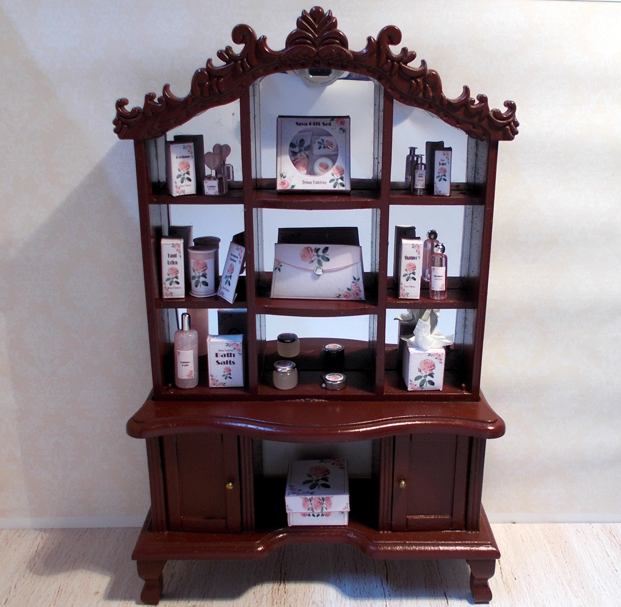 Rose Perfume Bottle & Box - ZENA'S MINIATURES
