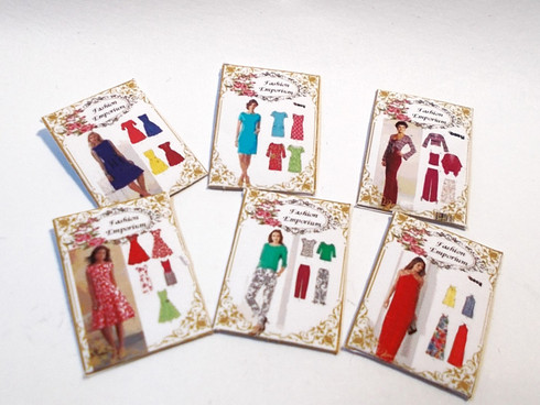 Download - 6 Modern Dressmaking sewing pattern packs - ZENA'S MINIATURES