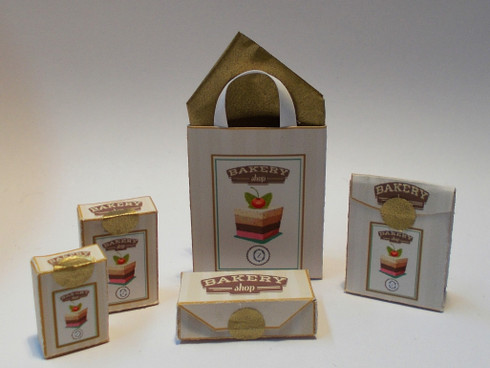 Kit - Bakery Boxes No4 - ZENA'S MINIATURES