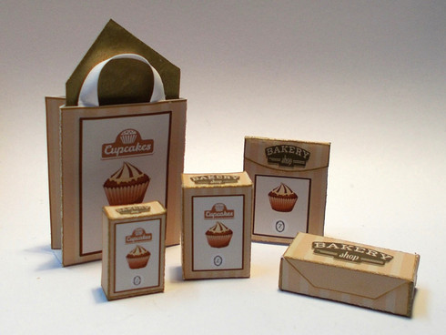 Kit - Bakery Boxes No5 - ZENA'S MINIATURES